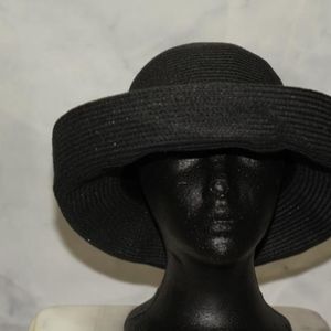 August | Accessories | August Black Paper Bowler Hat | Poshmark
